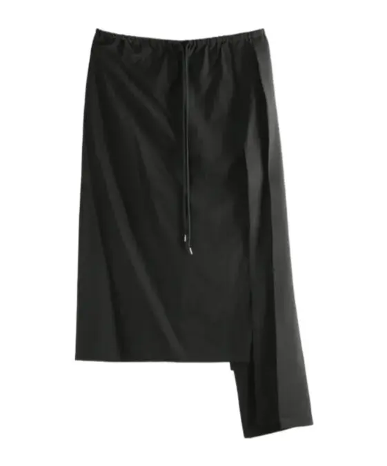 Yohji Yamamoto Asymmetric Drawstring Skirt