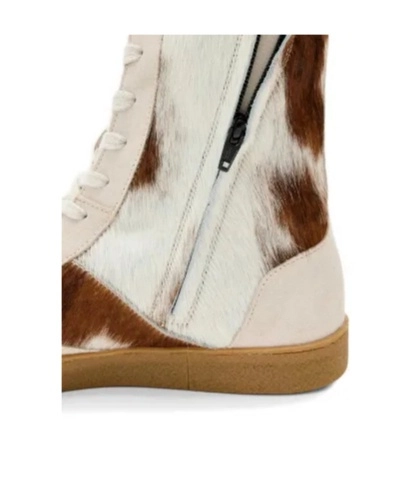 ALLSAINTS Louise Cow-print Calf Hair High-top Sneakers