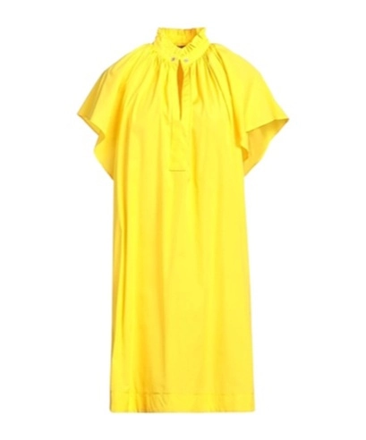 Max Mara Poplin Dress With Appliqués And Ruffles