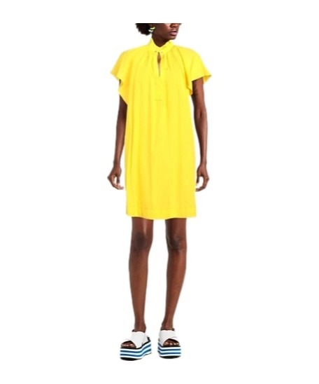 Max Mara Poplin Dress With Appliqués And Ruffles