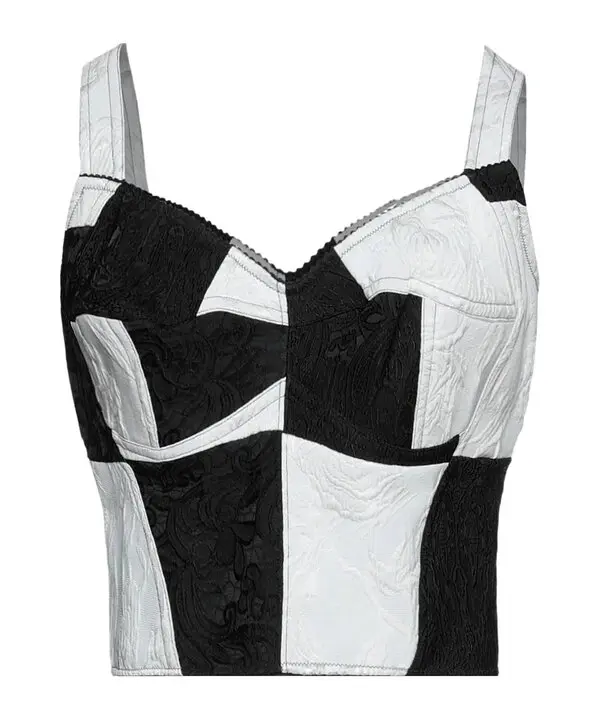 Dolce & Gabbana Color Block Jacquard Bustier