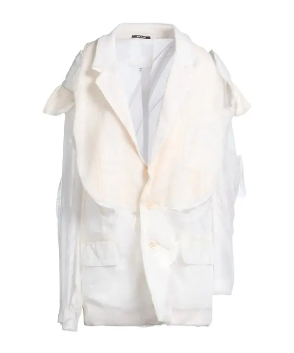 MAISON MARGIELA Two-tone Single-breasted Suit - Ivory