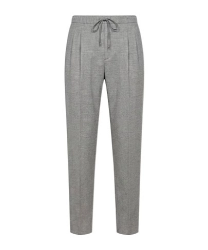 Max Mara Stretch Wool Tapered Trousers - Grey