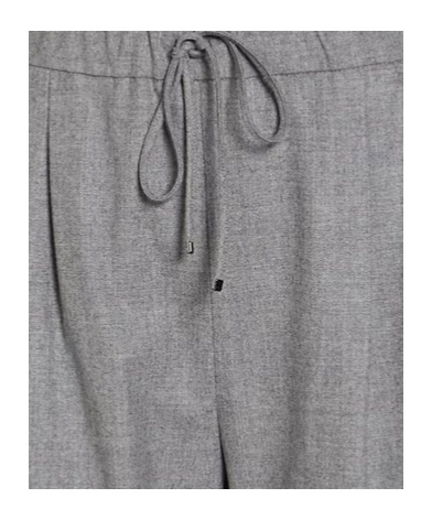 Max Mara Stretch Wool Tapered Trousers - Grey