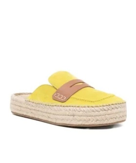 J.W.ANDERSON Suede Flat Straw Sandals