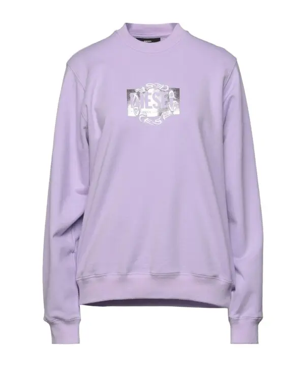 DIESEL® Solid-color Long-sleeved Crew-neck Sweatshirt