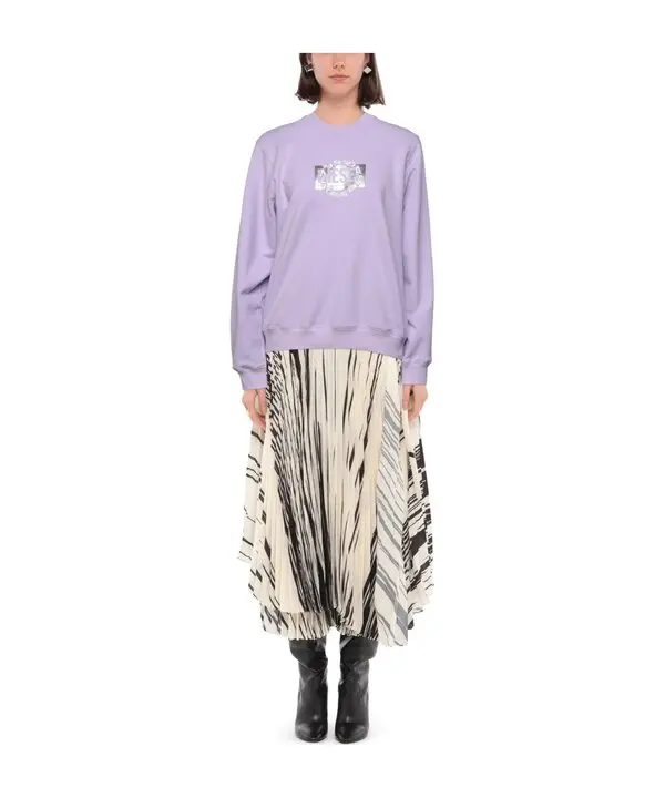 DIESEL® Solid-color Long-sleeved Crew-neck Sweatshirt