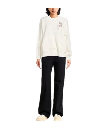 Brunello Cucinelli Long Sleeve Sweatshirt With Appliqués