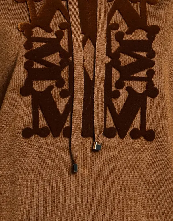 Max Mara Printed Wool Hoodie - Brown