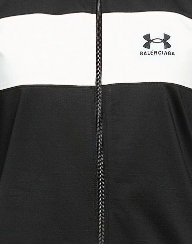 Balenciaga Two-tone Jersey Hooded Track Jacket