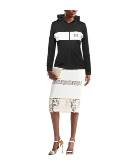 Balenciaga Two-tone Jersey Hooded Track Jacket