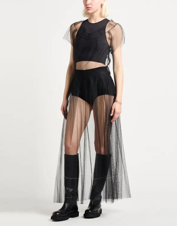 MAISON MARGIELA Pleated Tulle Short Sleeve Dress