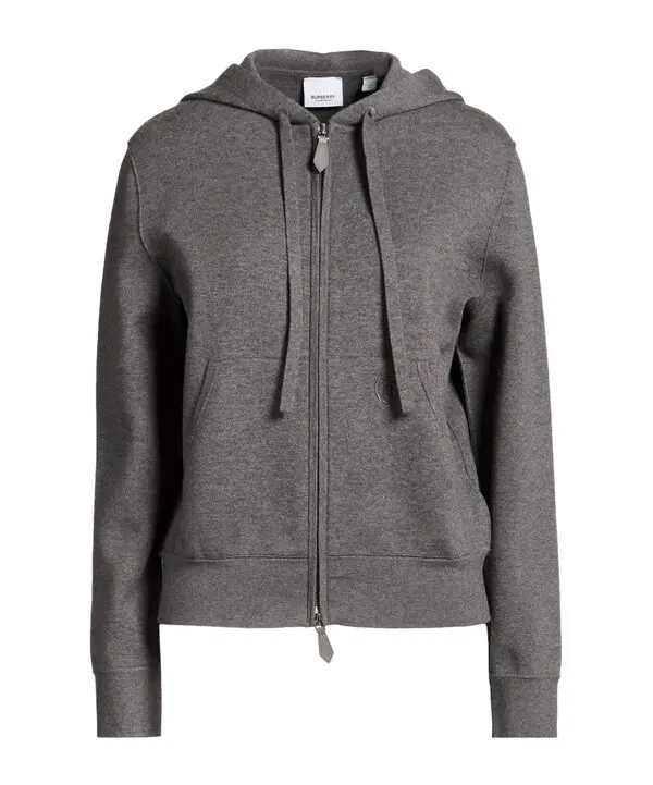 Burberry Lightweight Knit Zip-up Cardigan With Embroidered Logo