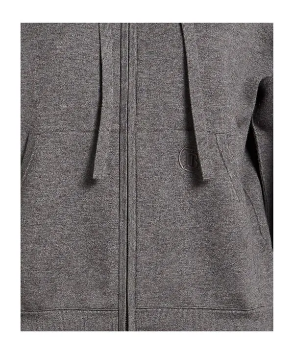 Burberry Lightweight Knit Zip-up Cardigan With Embroidered Logo