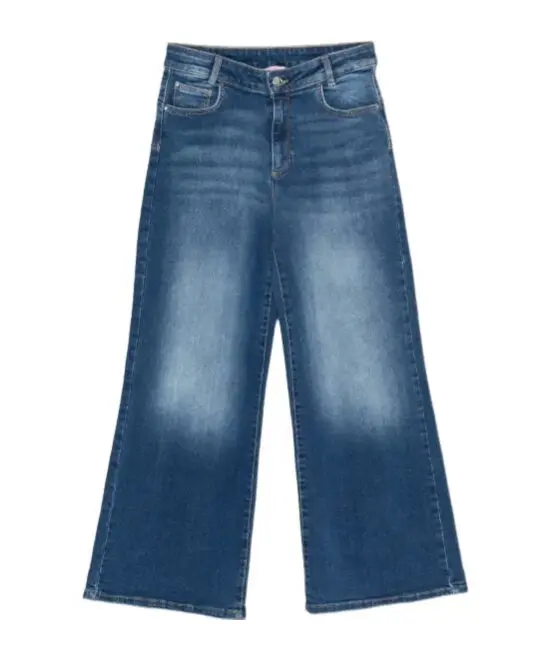Liu Jo Wide Leg Belt Loop Jeans