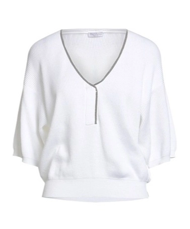 Brunello Cucinelli Solid-color Knitted Short-sleeved Shirt