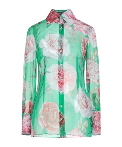 Dolce & Gabbana Floral Print Silk Shirt