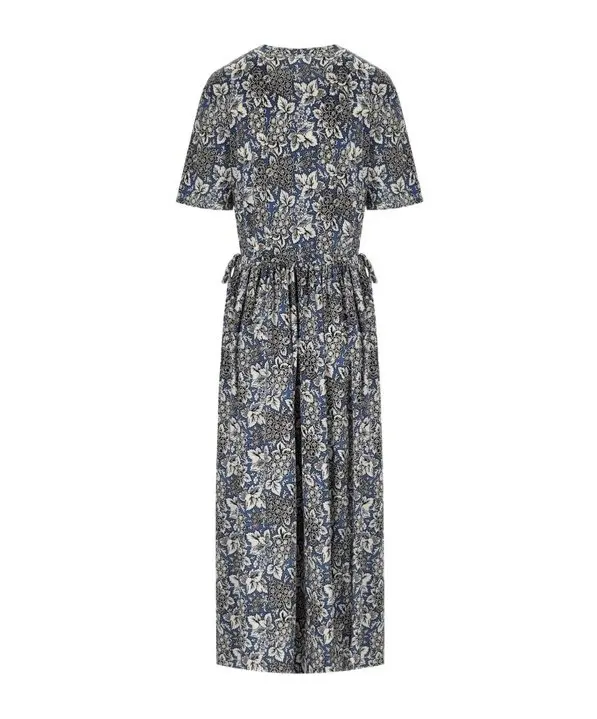 Max Mara Printed Maxi Dress - Gray