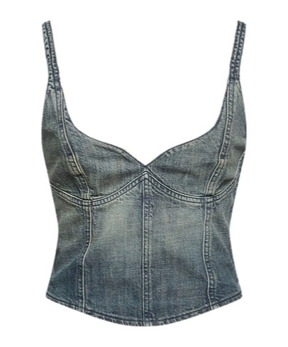 Balenciaga V-neck Sleeveless Denim Top