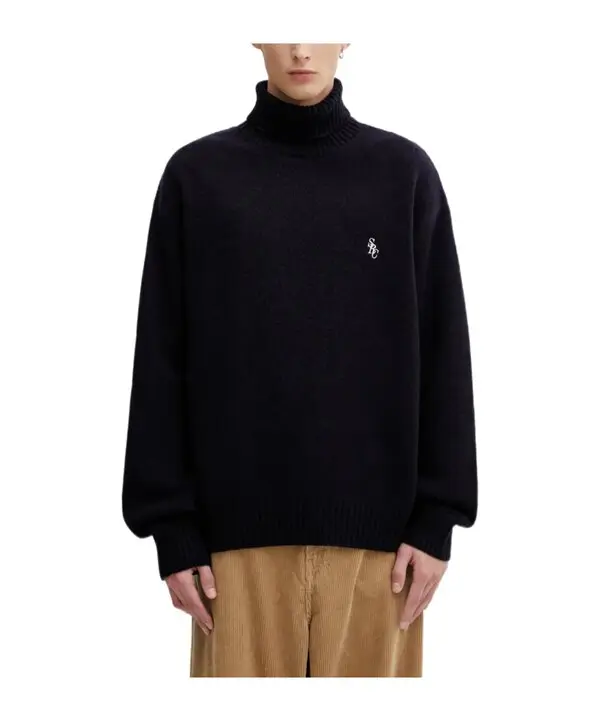 SPORTY  RICH Sporty & Rich Roll-neck Embroidered Sweater
