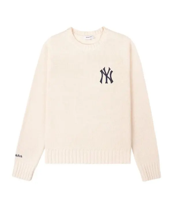 SPORTY  RICH Sporty & Rich Embroidered-logo Sweater