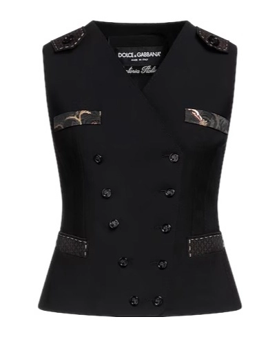 Dolce & Gabbana Doublebreasted Sleeveless Jacket - Black