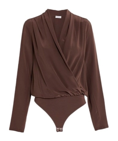 Brunello Cucinelli V-neck Crepe Bodysuit