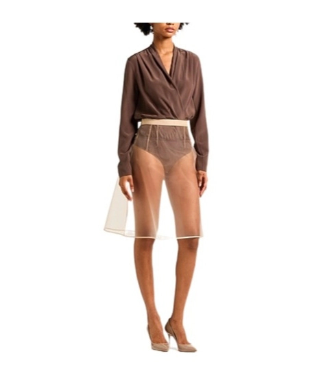 Brunello Cucinelli V-neck Crepe Bodysuit