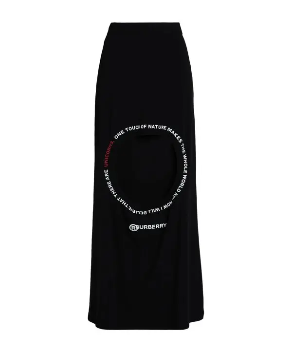 Burberry Printed Full Flare Skirt