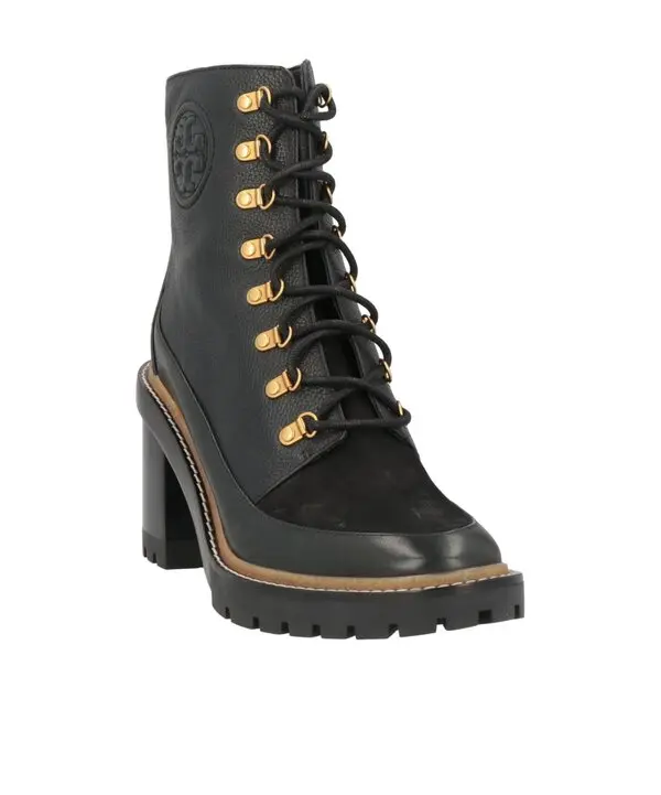 Tory Burch Lace-up Ankle Boots - Black