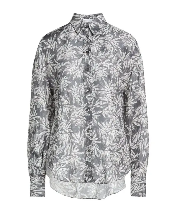 Brunello Cucinelli Floral Long-sleeve Shirt