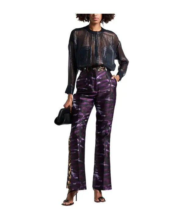 Dolce & Gabbana Color Blocked Flared Trousers