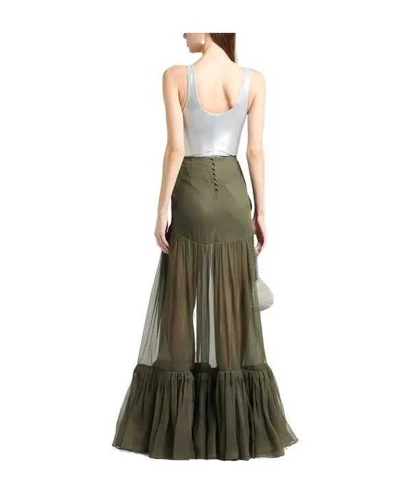 Saint Laurent Simple Solid-colored Flare Skirt