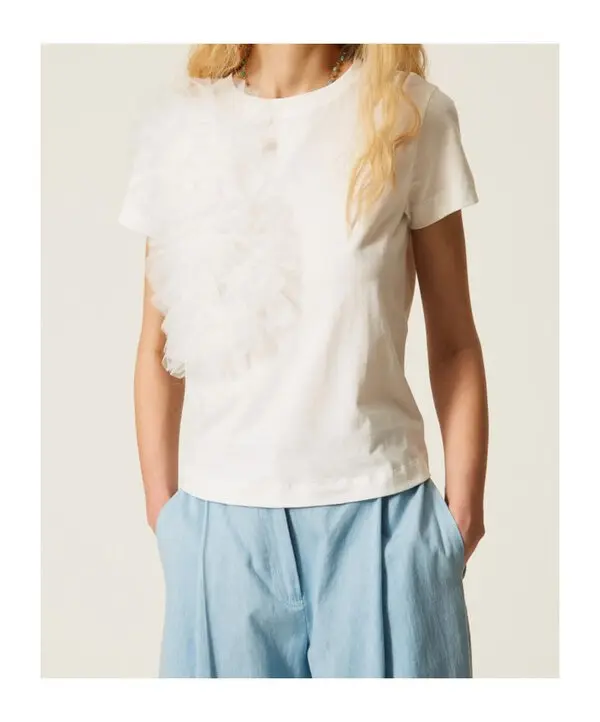 TWINSET Sheer Floral T-shirt