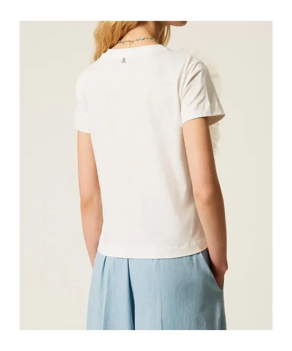 TWINSET Sheer Floral T-shirt