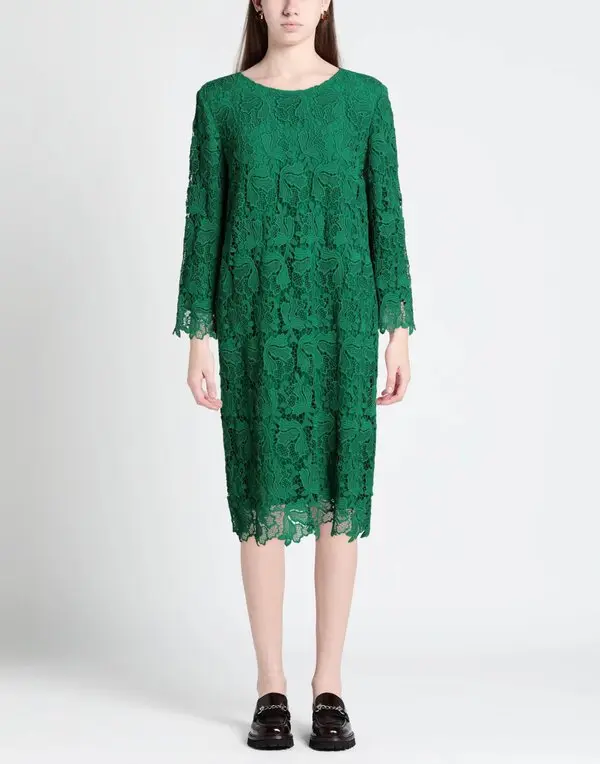 Max Mara Solid Color Lace Dress