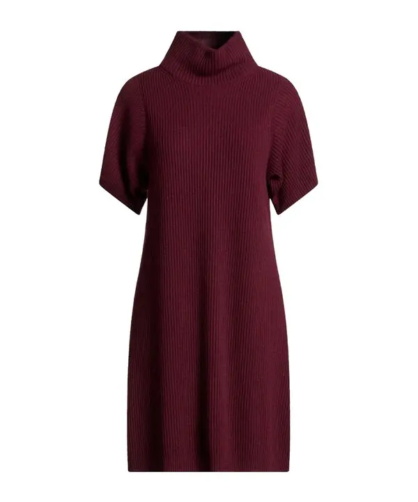 Brunello Cucinelli Ribbed Knit Turtleneck Midi Dress