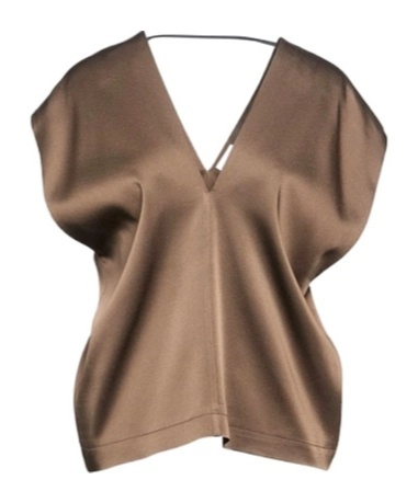 Brunello Cucinelli V-neck Satin Top