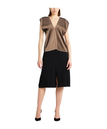 Brunello Cucinelli V-neck Satin Top