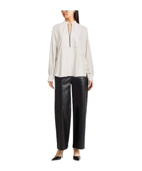 Brunello Cucinelli V-neck Long-sleeved Shirt - Grey