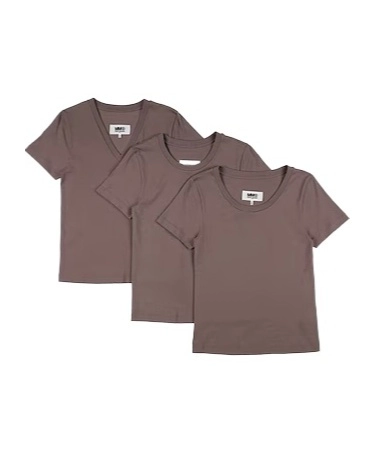 MAISON MARGIELA Solid Crew Neck Short Sleeve T-shirt