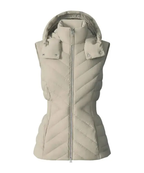 Mackage Hoshi Hooded Quilted Gilet - Nude