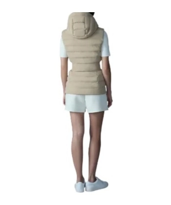 Mackage Hoshi Hooded Quilted Gilet - Nude