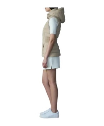 Mackage Hoshi Hooded Quilted Gilet - Nude