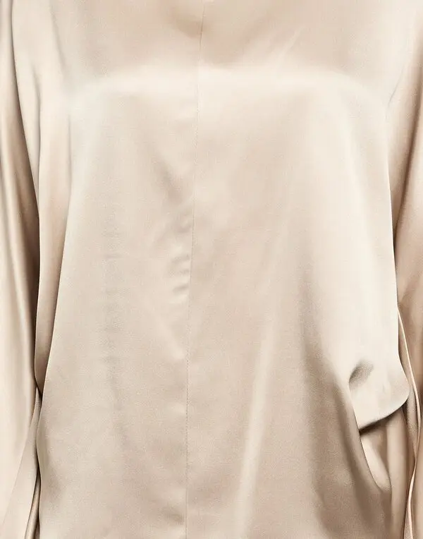 Brunello Cucinelli Silk Turtleneck Long Sleeve Top
