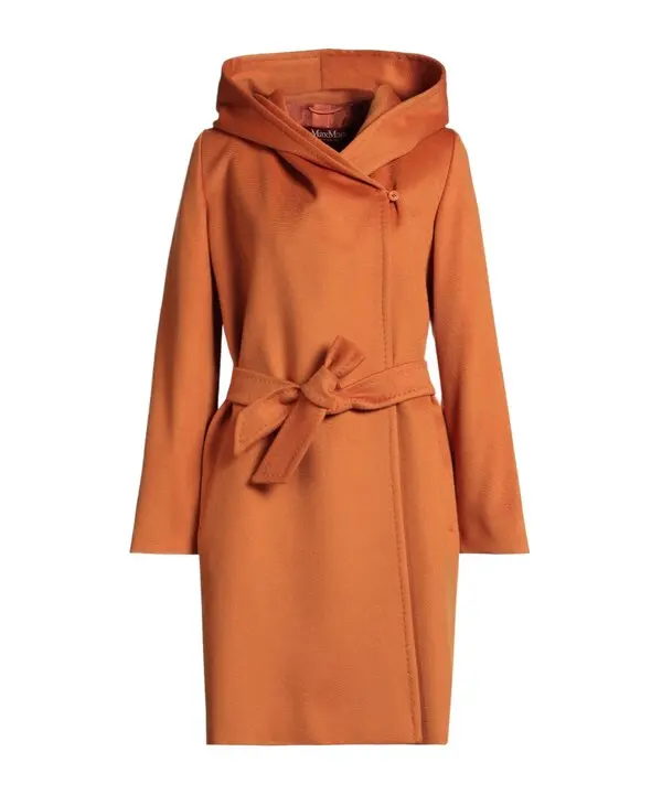 Max Mara Minimalist Solid-color Hooded Coat