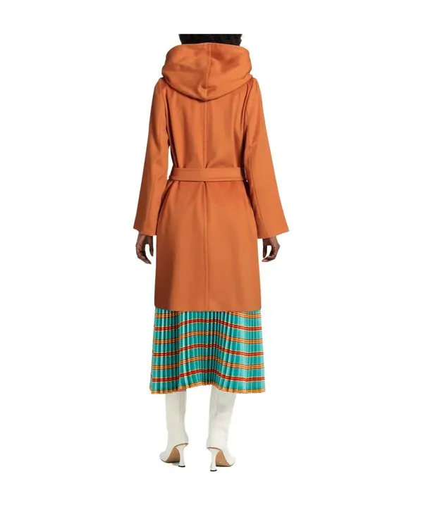 Max Mara Minimalist Solid-color Hooded Coat