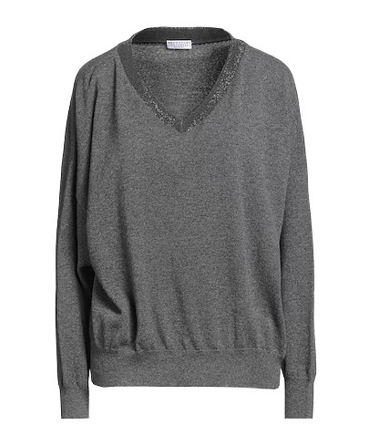 Brunello Cucinelli Lightweight Cashmere Knit V-neck Sweater With Sequins