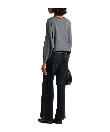 Brunello Cucinelli Lightweight Cashmere Knit V-neck Sweater With Sequins