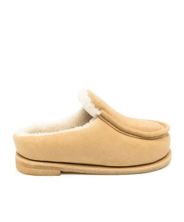 J.W.ANDERSON Suede Mules With Shearling Lining